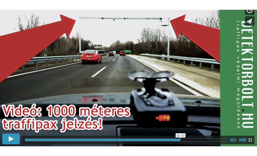 1000 méteres traffipax jelzés radardetektorral? Igen!